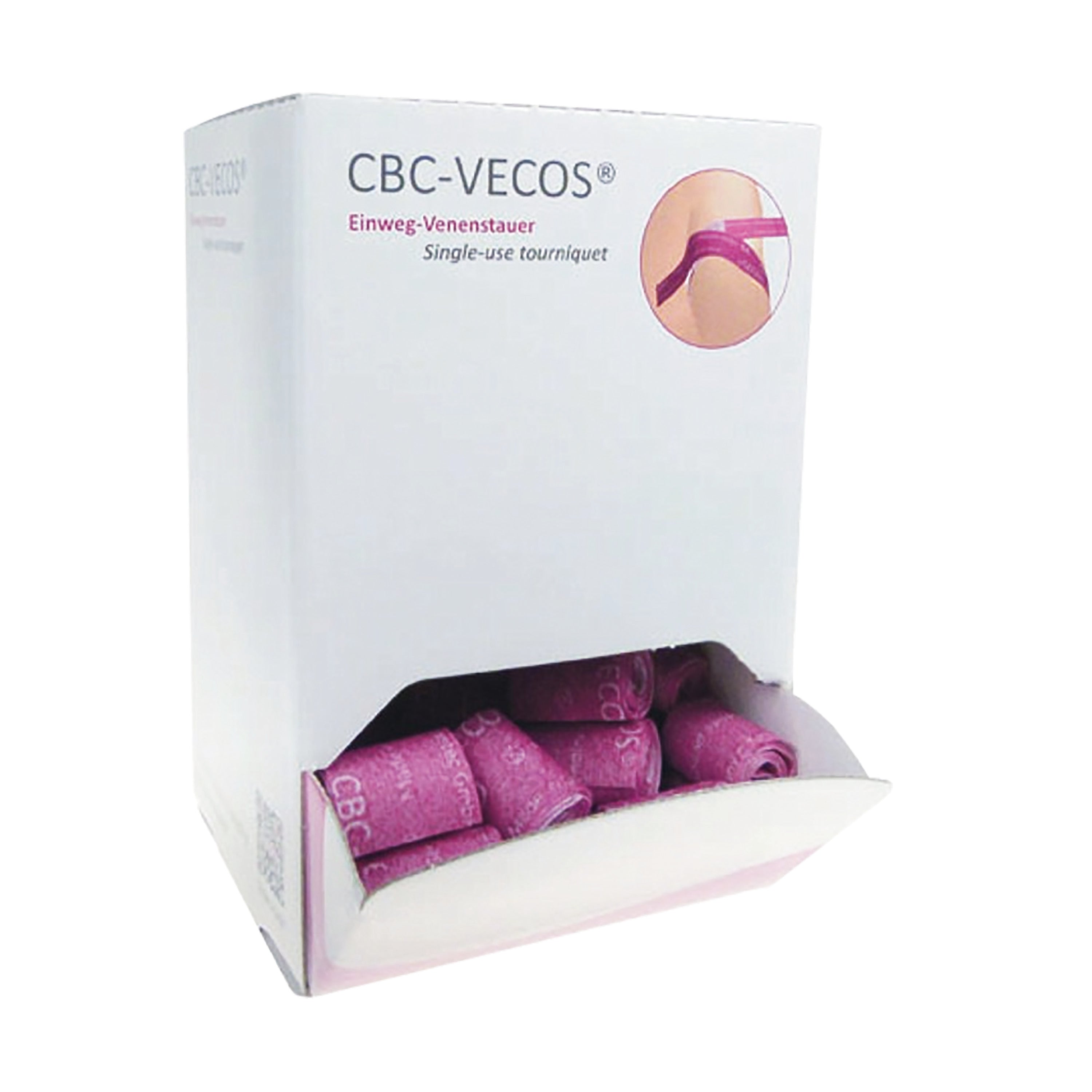 CBC-VECOS SINGLE USE TOURNIQUET - DISPENSER BOX X 125 – AxisHealth