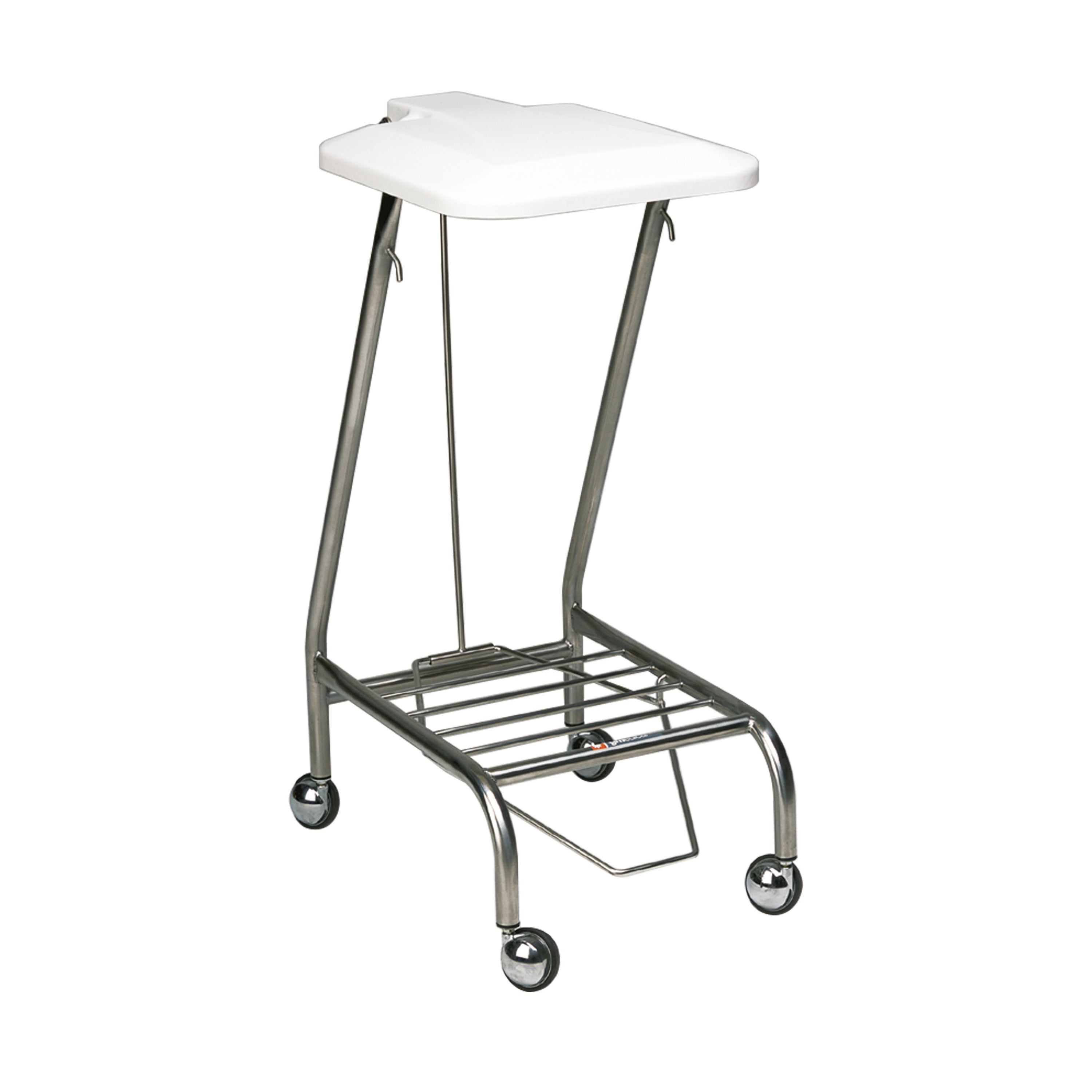 LINEN COLLECTION TROLLEY - SINGLE - WITH FOOT OPERATED PVC LID – AxisHealth