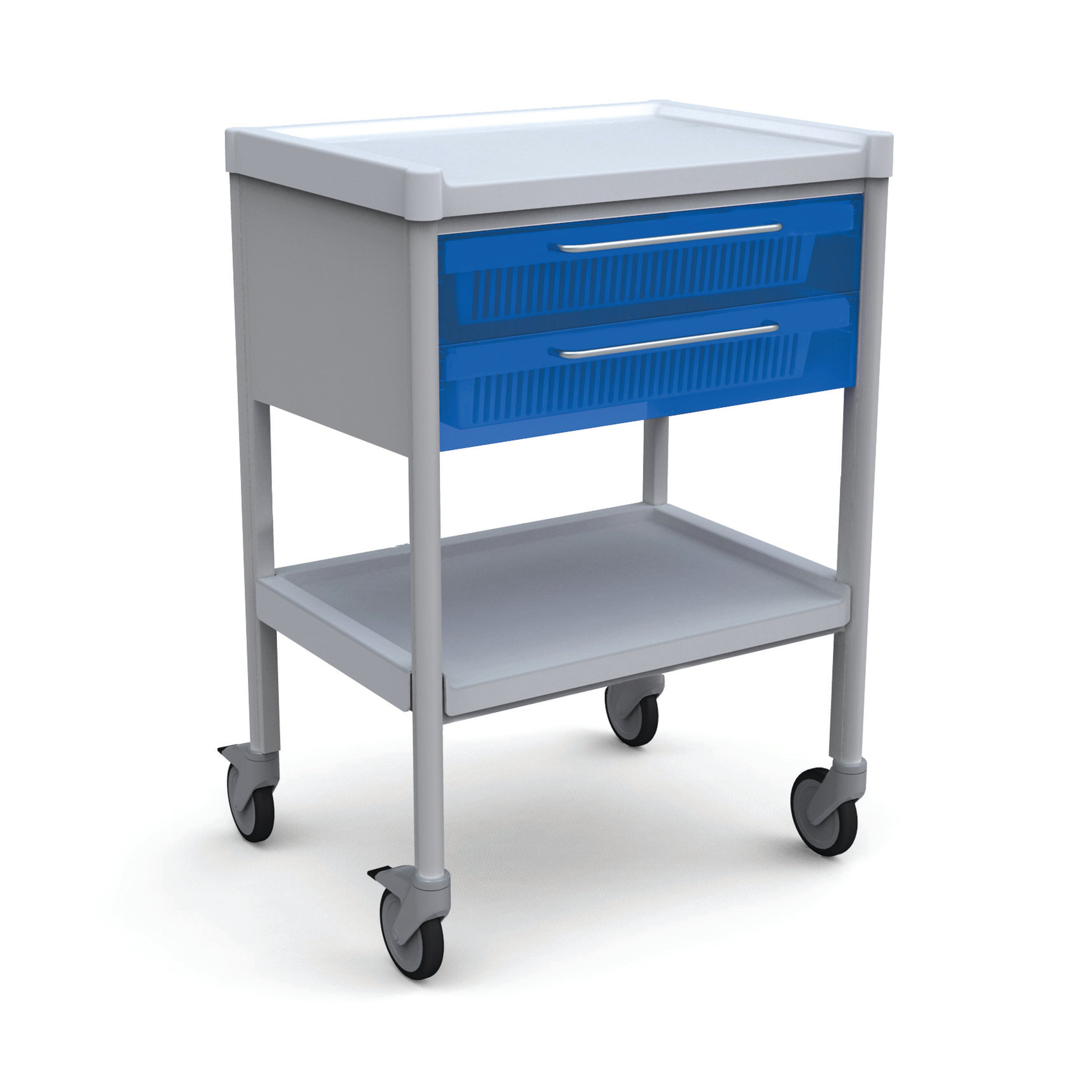 SPECTRA CART 700x500x1000mmH, TWO DRAWER - BLUE – AxisHealth