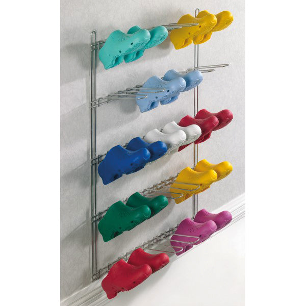 Wall Mounted Clog Rack - 900 X 600 MM, Holds 15 Pairs – AxisHealth
