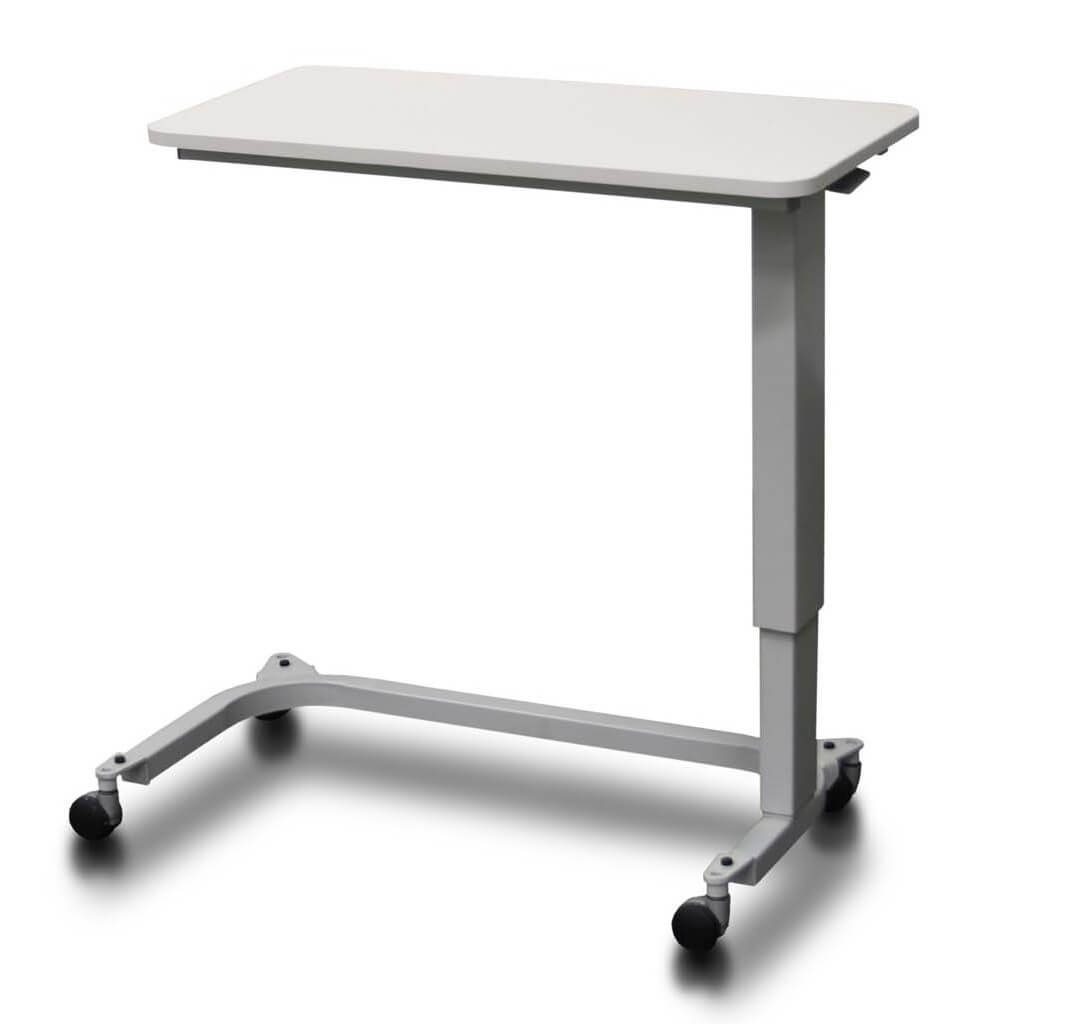 Fixed Top Overbed Table- Assisted Lift Height, Sublime Teak – AxisHealth